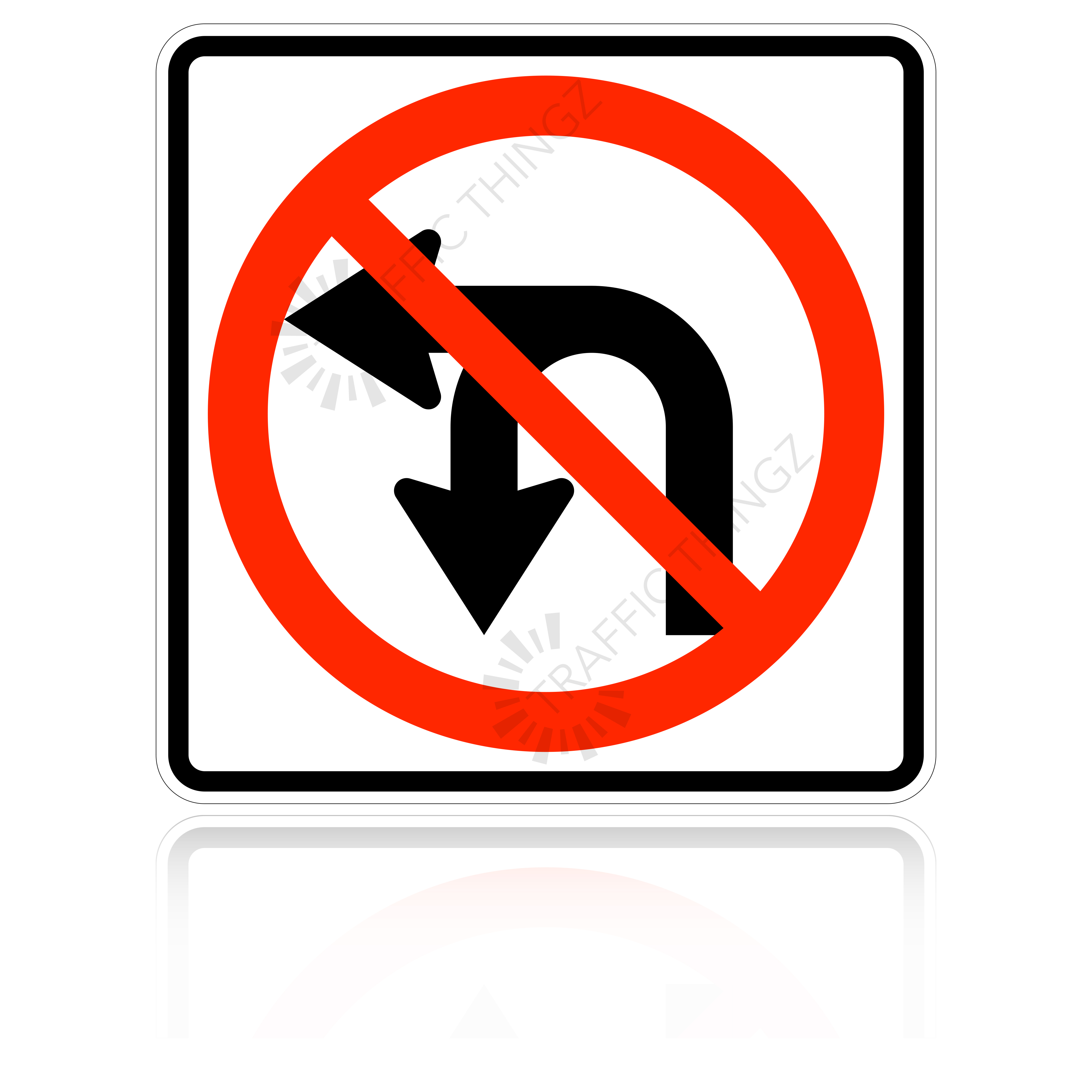 trafficthingz.com: MUTCD R3-18 No Left Turn or U Turn trafficthingz.com: MUTCD R3-18 No Left Turn or U Turn